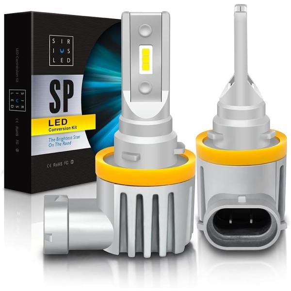 商品名SIRIUSLED SP Series H8 H11 High Power Ultra Bright LED Fog Light Bulb 5000 Lumen Super Compact Fanless Pure White 600...
