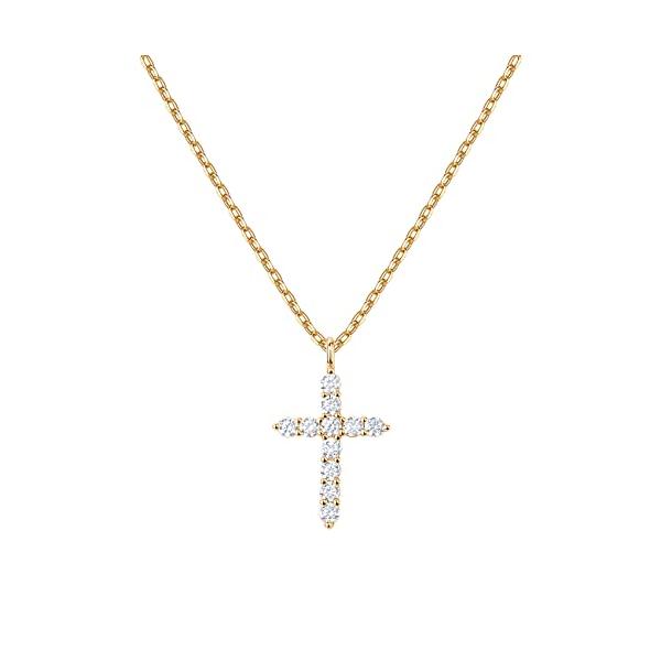 商品名: PAVOI 14Kゴールドメッキ クロスネックレス レディース クロスペンダント ゴールドネックレス, キュービックジルコニア Yellow Gold, キュービックジルコニア PAVOI 14K Gold Plated Cros...