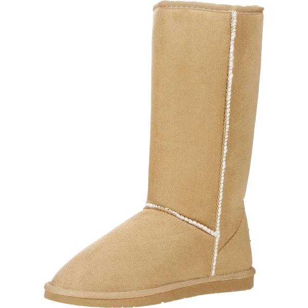 商品名CLOVERLY レディース スノーブーツ ミッドカーフ クラシック トール 冬用ファーブーツ US サイズ: 10 カラー: ブラウンCLOVERLY Women's Snow Boots Mid Calf Classic Tall...