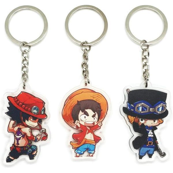 商品名EBTY DREAMS Inc. - Set of 3 OP Acrylic Keychain Portgas D. Ace, Sabo, Monkey D. Luffy v1ブランド：EBTY DREAMS商品サイズ：Pendant...