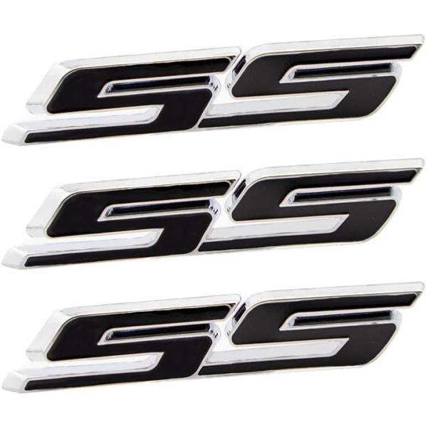 商品名CARRUN 3ピース 小さなチルトSSエンブレム オートトランクドアフェンダー バンパー バッジ デカール 3D ABSステッカー シボレーインパラ コバルトカマロ2010-2015用 CR-TSS3pcs Small Tilt S...