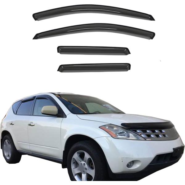 商品名Gldifa スモークサン/レインガード ウィンドウバイザー 2003-2008 日産 ムラーノ ウィンドディフレクター 4個 94921Gldifa Smoke Sun/Rain Guards Window Visors Compa...