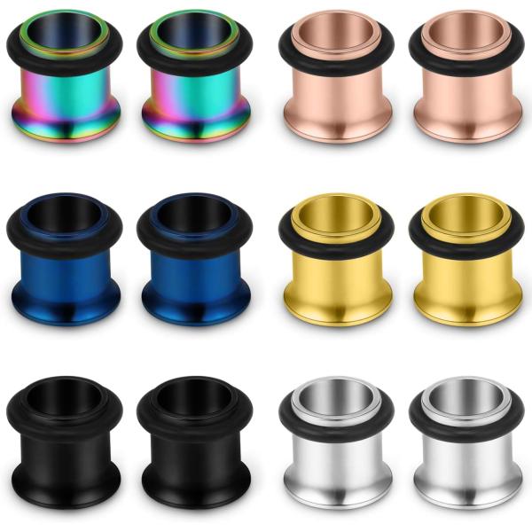 商品名Hoeudjo 12ピース ゲージトンネルキット 12G-00G サージカルスチール イヤーゲージ ピアス プラグ ストレッチセット シングルフレア エキスパンダー レディース メンズHoeudjo 12PCS Gauge Tunne...