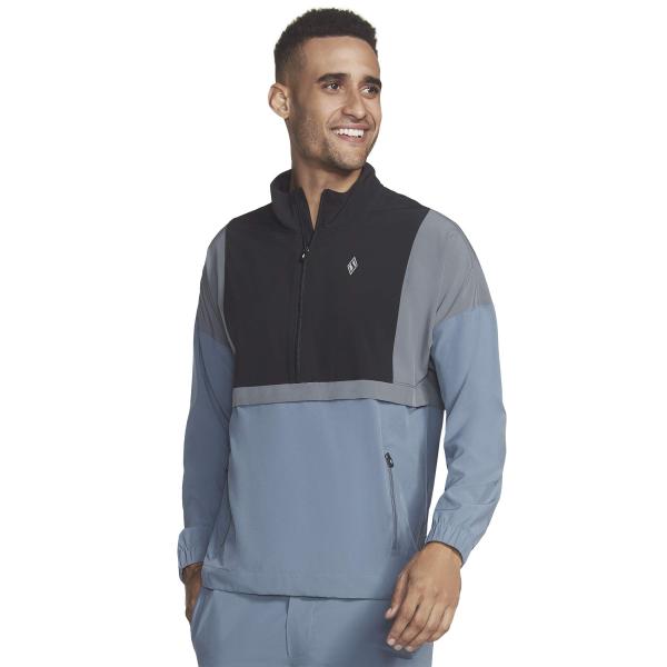 商品名: Skechers メンズ ゴー ウォーク スケッチ織り アクション パッカブル アノラック 1/4 ジップジャケット US サイズ: Medium カラー: ブルー Skechers Men's Go Walk Skechweav...