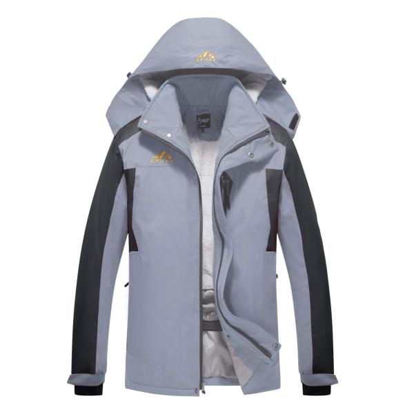 商品名: Spmor OUTERWEAR メンズ US サイズ: Large カラー: グレー Spmor Men's Ski Jacket Waterproof Windproof Mountain Winter Coat Rain Ho...