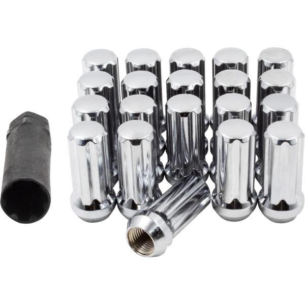 商品名ホイールアクセサリーパーツ20個セット 長さ1.90インチ トラック 小型直径 ラグナット クローズドエンド 膨らみどんぐり 7スプライン。 M12 x 1.75 331550_Wheel Accessories Parts 20 P...