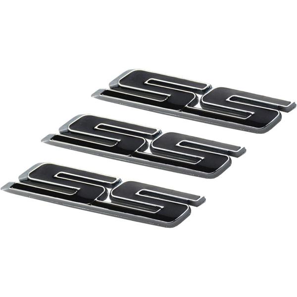 商品名Aimoll SSエンブレム ABSステッカー 3Dロゴ 交換用 インパラ コバルト カマロ 2010 2011 2012 2013 2014 2015 2016 2017 (クローム/ブラック)Aimoll 3pcs SS Embl...