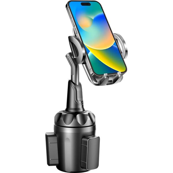 商品名スマホホルダー 車 ドリンクホルダー TOPGO 車載ホルダー カップホルダー スマホスタンド 【360°自由回転・ワンタッチ 】 携帯ホルダー 車載ドリンクホルダー iPhone 14 Pro Max/Galaxy S23 Ultr...