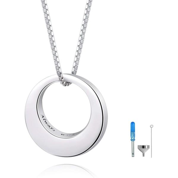 商品名BEILIN スターリングシルバー 生命の輪 エタニティ メモリアル 骨壺ネックレス Always with me 遺灰用ジュエリー ペンダント ネックレスBEILIN Sterling Silver Circle of Life E...