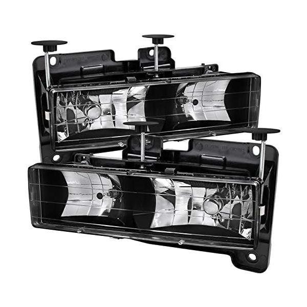 商品名Carpartsinnovate 88-98 C10 C/K Silverado Sierra 94-99 サバーバン ブラック クリア ヘッドライトランプCarpartsinnovate For 88-98 C10 C/K Silv...