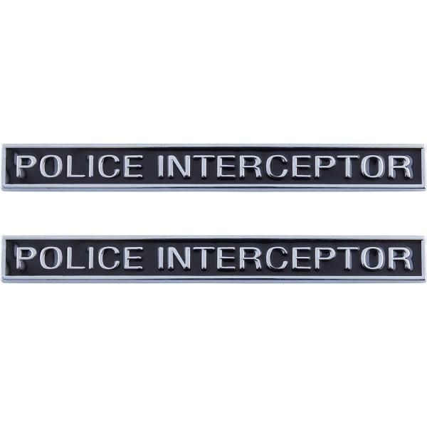 商品名警察インターセプターエンブレム プレミアムカーバッジ フェンダーステッカー エクスプローラー用 2個セット KY-PO2X Police Interceptor Emblems Premium Car Badge Fender Sti...