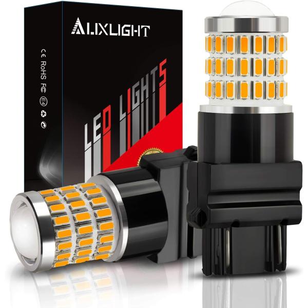 商品名3157 3156 3057 4157 3157K LED Bulbs Amber Yellow, Ultra Bright 57-SMD LED Replacement for Blinker Lights, Turn Signal...