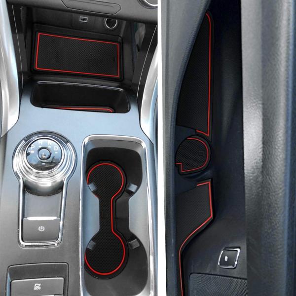 商品名auovo Anti Dust Door Mats Custom Fit Door Cup Center Console Liners Accessories for Ford Fusion 2019 2020 2018 2017(P...