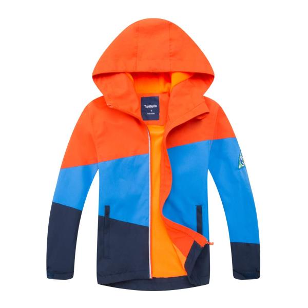 商品名: M2C OUTERWEAR ボーイズ US サイズ: 10/12 カラー: マルチカラー M2C Boys Fleece Lined Rain Jacket Waterproof Outerwear Color Block Ora...
