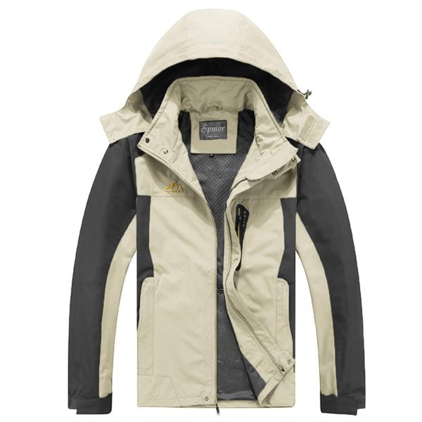 商品名: Spmor メンズ アウトドア スポーツ フード付き 防風ジャケット 防水 レインコート US サイズ: XXX-Large Spmor Men's Outdoor Sports Hooded Windproof Jacket W...