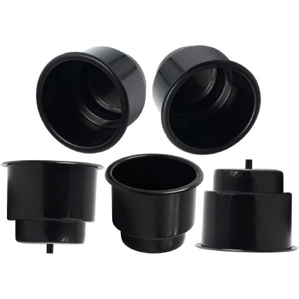 商品名NovelBee 排水口付きプラスチックカップドリンクホルダー ボート トラック 車 キャンパー RV用 5pcs ブラック E303NovelBee Recessed Plastic Cup Drink Holder with Dr...