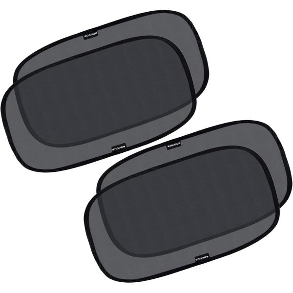 商品名Enovoe カーウィンドウシェード - (4パック) - XL - 25インチ x 16インチ - 窓に貼り付くカーサンシェード - 太陽、まぶしさ、紫外線保護 - サイドウィンドウ用ベビーカーシェードEnovoe Car Wind...