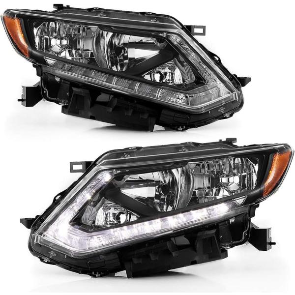 商品名ACANII - For [Halogen Model] 2014 2015 2016 Nissan Rogue Factory Style w/LED DRL Projetor Headlights Headlamps Assemb...