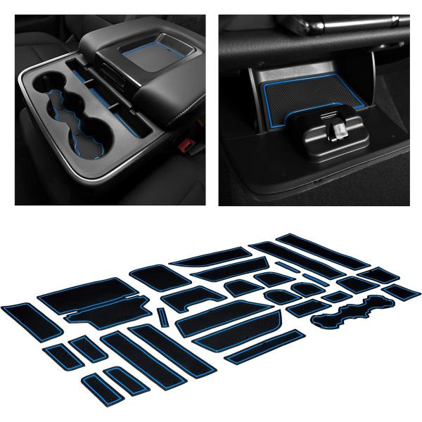 商品名2019年以降シボレーシルバラードとGMCシエラカップホルダーライナーキット。 BENCH SEATING FOR 6 and CREW CAB FULL BACK DOORS ブルー 4thSilveradoNHCCBlueCupH...