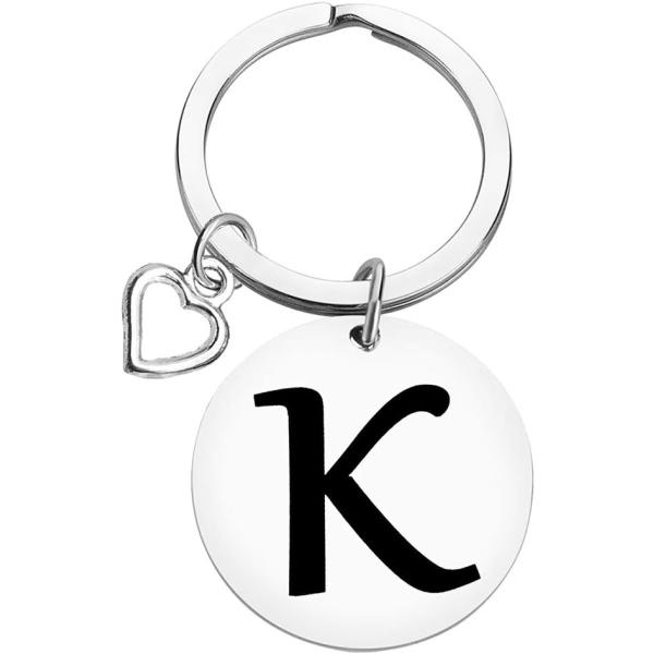 商品名イニシャル文字キーチェーン クリエイティブなデザインキーチェーン ステンレススチールキーリング レディース メンズ US サイズ: SmallNekoki Letter K Keychain Creative Design Keych...