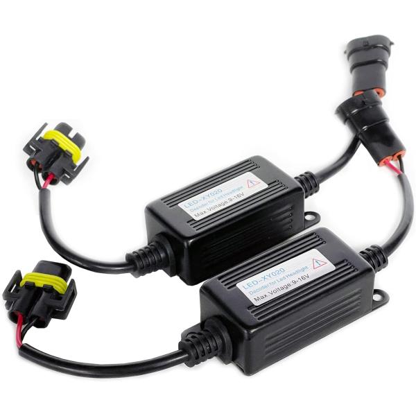 商品名SOCAL-LED 2x H11 H8 5202 LED Decoder Upgraded Strong Canbus Error Code Warning Canceller Anti Flicker Relay Adapterブラ...