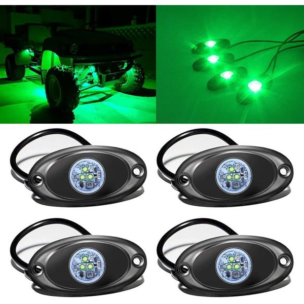 商品名4 Pods LED Rock Light for Jeep ATV SUV Offroad Car Truck Boat Underbody Glow Trail Rig Lamp Underglow LED Neon Lights...