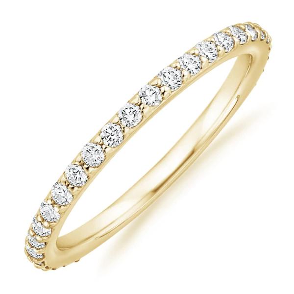 商品名: PAVOI 20A-R02 エタニティリング PAVOI 14K Gold Plated Cubic Zirconia Diamond Stackable Eternity Bands Yellow Gold for Women ...