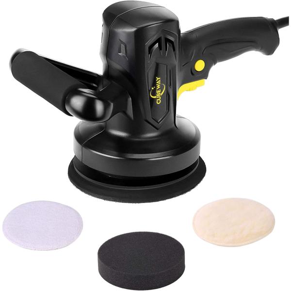 商品名Buffer Polisher, 6-inch Electric Variable Speed Car Buffer Machine, Random Orbital Polisher Waxer Kit with 3 Pads for...