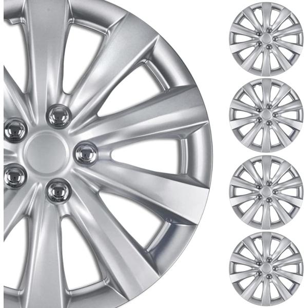 商品名BDK (4-Pack) Premium 16"" Wheel Rim Cover Hubcaps OEM Style for Toyota Camry Style Replacement Snap On Car Truck SUV ...