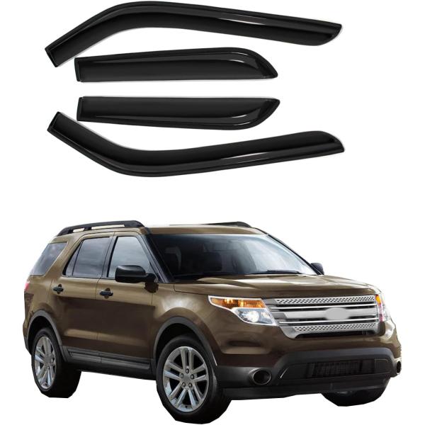 商品名Gldifa 4pc Sun Rain Guards Window Visor Wind Deflector Compatible with 2011-2019 Explorer Smokeブランド：GLDIFA商品サイズ：Smoke...