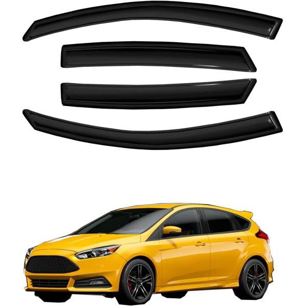 商品名Gldifa 4pc Sun Rain Guards Window Visor Wind Deflector Compatible with 00-07 Ford Focus 4 Door Smoke 94736ブランド：GLDIFA...