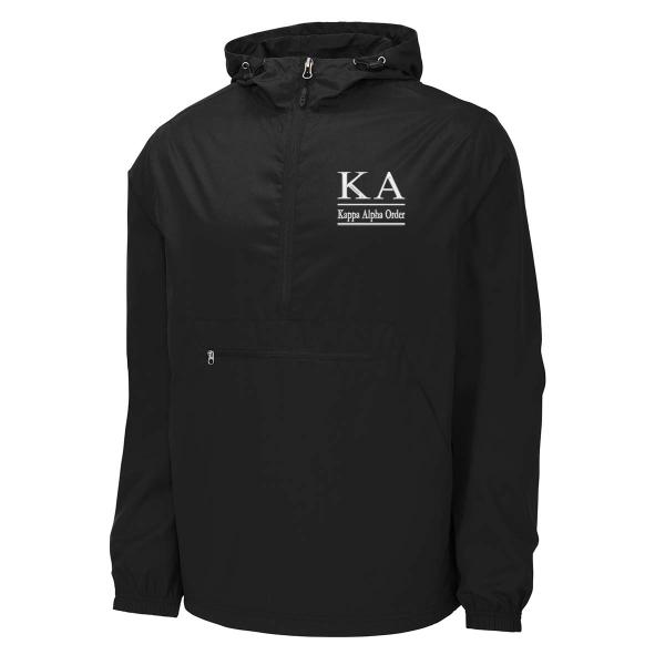 商品名:  Kappa Alpha Order Windbreaker - Anorak Pullover Jacket - Quarter Zip (Large, Black)ブランド: Sorority Letters Shop商品サイ...