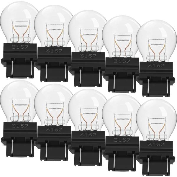 商品名Mudder 10個 3157LL 電球 3157 ミニチュア電球 長寿命ミニ電球 ブレーキライト用Mudder 10 Pieces 3157 Light Bulb 3157 Miniature Bulb Mini Bulb, Pla...