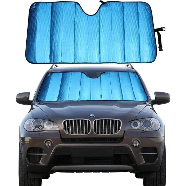 商品名MCBUTY Windshield Sun Shade for Car Blue Thicken 5-Layer UV Reflector Auto Front Window Sunshade Visor Shield Cover a...