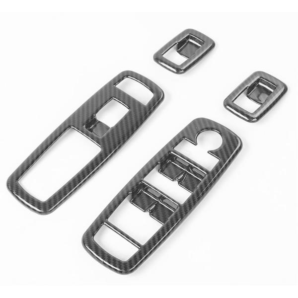 商品名自動車ウィンドウリフトコントロールスイッチパネルカバートリム インテリア装飾アクセサリー ジープチェロキー2014〜2019用 4個セット for Jeep Cherokee Accessories4PCS Car Window Li...