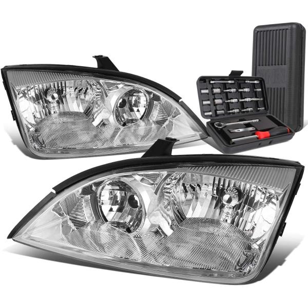商品名OE Style Chrome Housing Clear Corner Headlight Lamps+Tool Kit Compatible with Ford Focus 05-07ブランド：Auto Dynasty商品サイズ：...