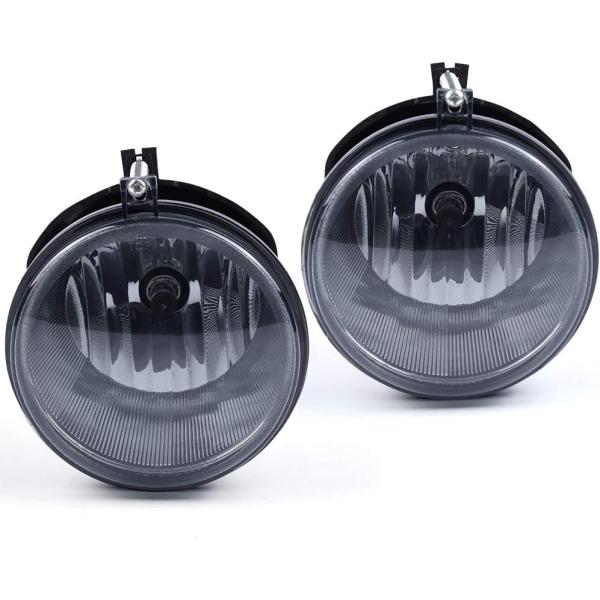 商品名VRracing バンパーフォグライト 電球付き ダッジダコタ 05-09 交換用 ジープコマンダー 06-10 三菱レイダー 06-08 スモークレンズに対応GRAND ORANGE Bumper Fog Lights with B...