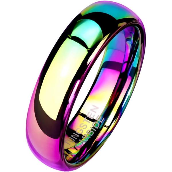 商品名Fantasy Forge Jewelry タングステンレインボーリング レディース メンズ 6mm 結婚指輪 手放し プロミス サイズ5~13, 金属, 適用なしFantasy Forge Jewelry Tungsten Rain...