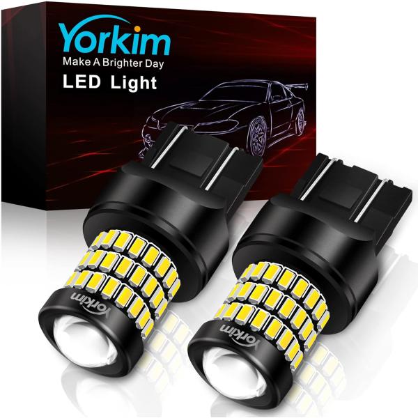 商品名Yorkim Ultra Bright 7440 Led Bulb White T20 Led Bulb 7441 7443 7444 W21W Led Bulb for Backup Reverse Light, Brake Lig...