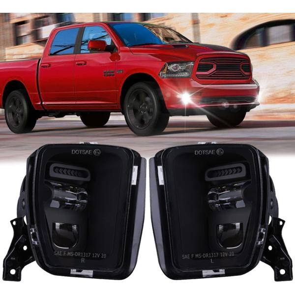 商品名Z-OFFROAD Nueva versi n de luces antiniebla LED compatibles con Dodge Ram 1500 2013 2014 2015 2016 2017 2018 parachoq...