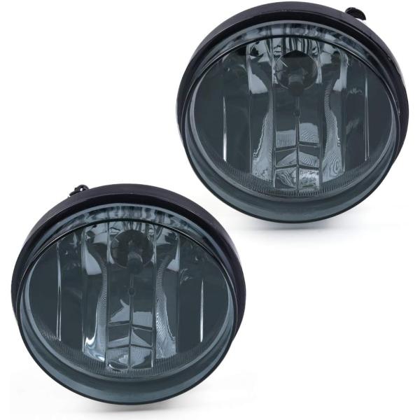 商品名VRracing フロントバンパー ドライビング フォグランプ ライト アセンブリ 交換用 GMC Sierra 1500/2007-2014 Sierra 2500HD 3500HD 2007-2013 スモークレンズ付きVRrac...