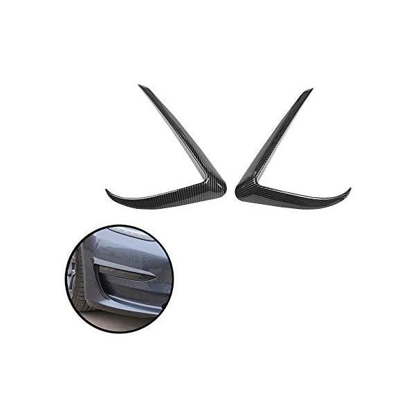 商品名CoolKo フォグライト アイブローカバートリムフレーム エクステリアデコレーション モデル3 &amp; Y対応 カーボンファイバー/ブラックピアノパターン [ 1ペア - ブラック ] ブラック CoolKoFogLightFr...