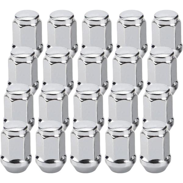 商品名クロムラグナット 1/2 x 20インチ ホイールラグナット クローズドバルジドングライン 高さ1.38インチ 六角後付けホイールラグナット 20個20Pcs Chrome Lug Nuts 1/2 x 20, Wheel Lug N...