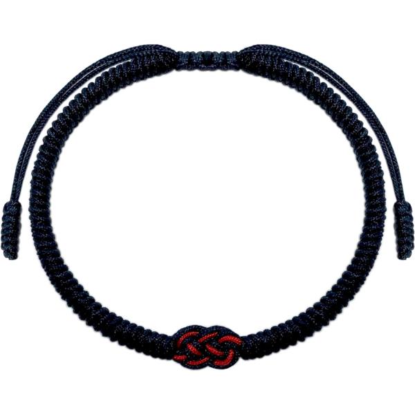 商品名LaMi ハンドメイド レッド ブラック ミックス ホワイト インフィニティラブ マルチカラー 幸運ブレスレット メンズ レディース チベット幸運のお守り 結び目ブレスレット 編み糸 友人やカップルの平和と保護 レッドLAMIBEE ...