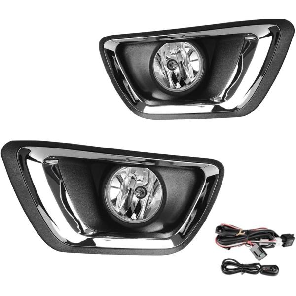 商品名ドライビングフォグライトランプ 交換用 シボレー コロラド 2015 2016 2017 2018 H16 12V 19W ハロゲン電球&amp;配線ハーネスキット (クリアレンズ)Driving Fog Lights Lamps R...