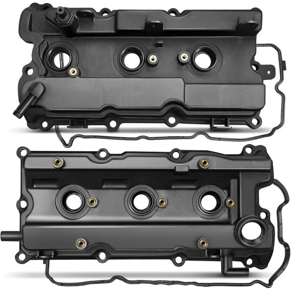 商品名A-Premium 交換用 日産マキシマ 2003-2008 アルティマ ムラーノ クエストI35バルブカバーキット ガスケットフロントとリア付きA-Premium Pair (2) Engine Valve Covers Kit w...