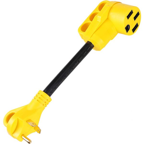 商品名Homdec 30 Amp Male to 50 Amp Female Dogbone RV Power Cord Plug Adapter, 12"" RV Electrical Converter Cord Cable with ...