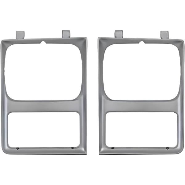 商品名I-MATCH AUTO PARTS: Set of 2 Left Driver and Right Passenger Side Headlight Lower Park Lamp Door Bezel/For 1985-1988 ...