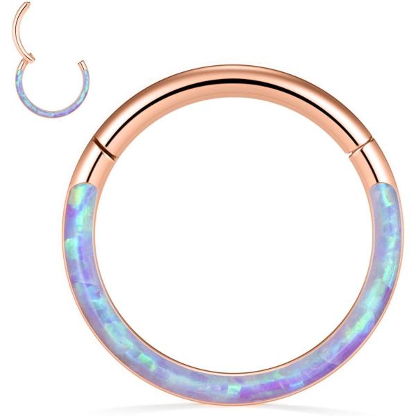 商品名FUNLMO 20G 18G 16G 14G セプタムノーズリング ダイスイヤリング 316L サージカルスチール 軟骨ピアス フープ ダイスヘリックス トラガス ルーク コンクピアス ジュエリー キュービックジルコニア オパール, ...