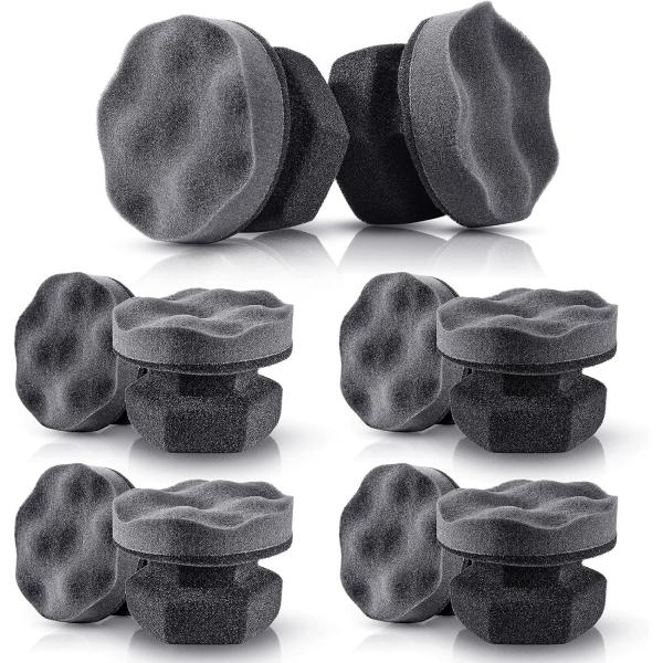 商品名タイヤドレッシングアプリケーター 洗濯可能 タイヤシャインアプリケーター ドレッシングパッド 車のディテールフォームスポンジ 再利用可能なタイヤクリーナースポンジ 汚れないタイヤディテール用品 10個10 Pieces Tire Dr...